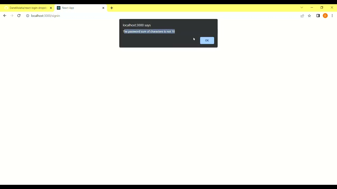react-login-dropdown-password-email-conditions
