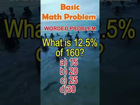 What is 12.5% of 160? a) 15 b) 20 c) 25 d)30 #Mathtutor #viralvideochallenge #CivilServices #MATH