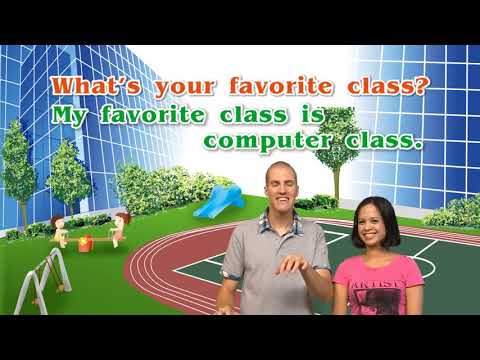 句子活用：What's your favorite class? My favorite class is [computer class ...