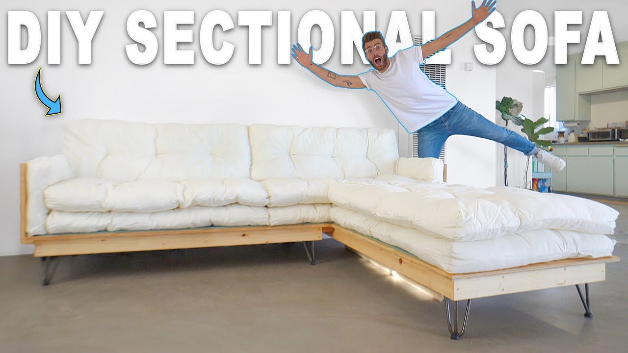 DIY SECTIONAL SOFA + FREE PLANS | MODERN BUILDS
