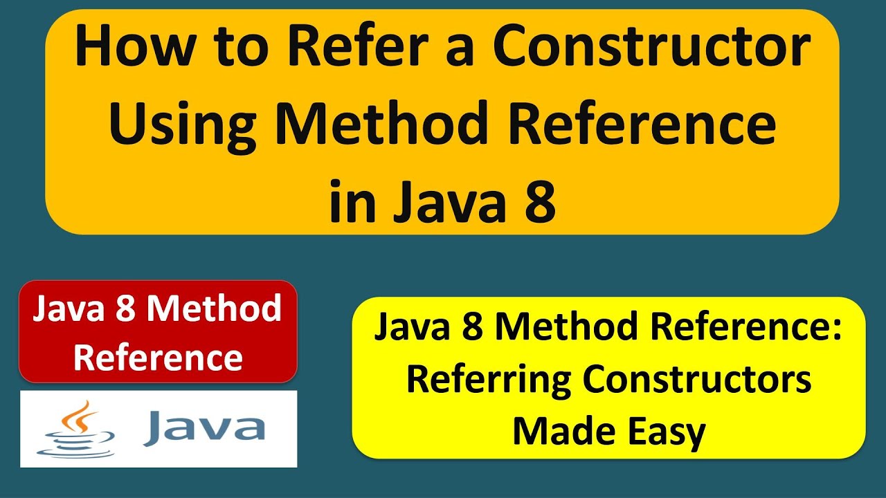 How to Refer a Constructor Using Method Reference in Java 8? | Java 8 method reference