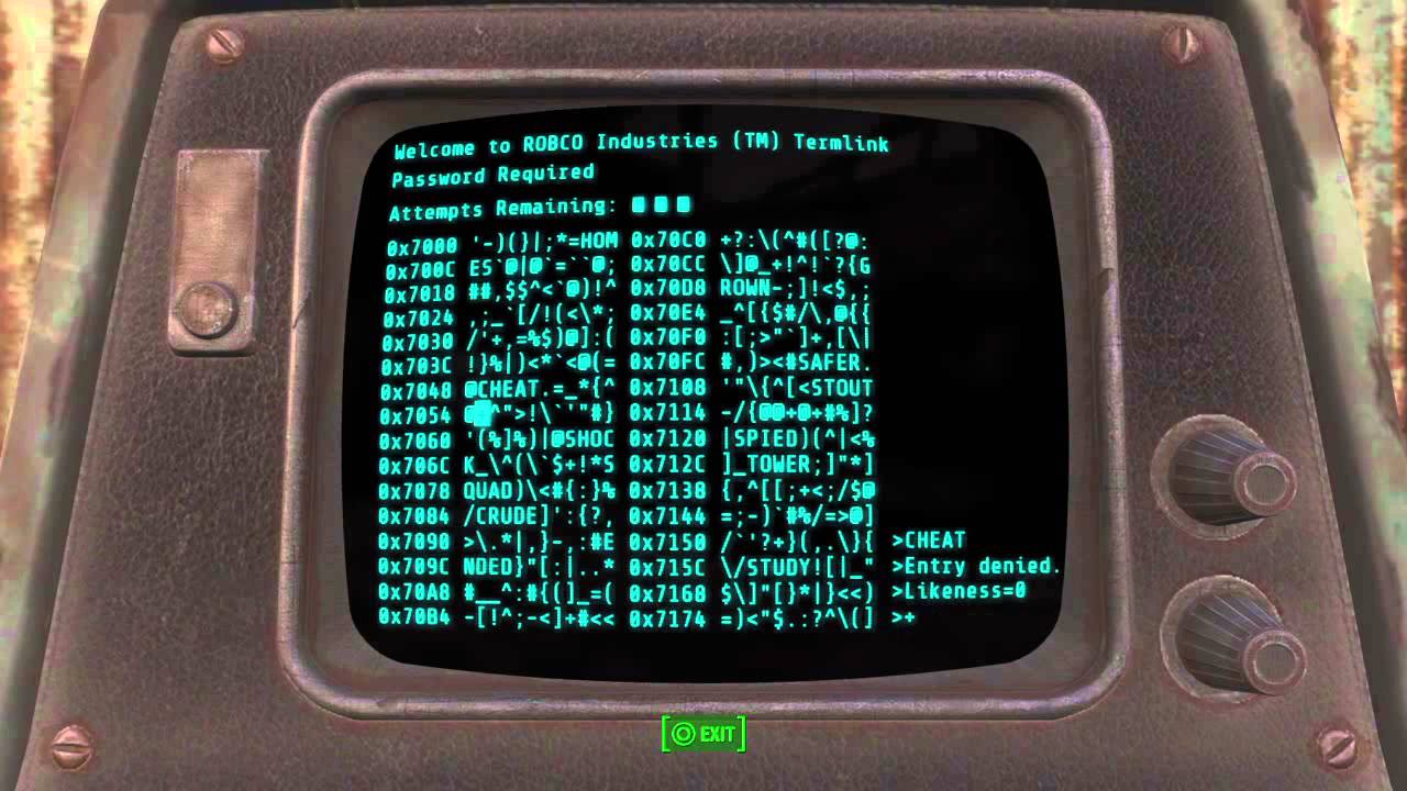 Novice terminal hack fail Fallout 4