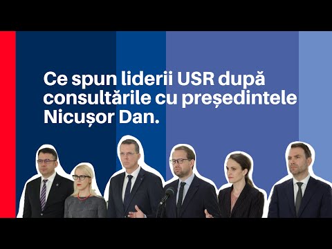 Ce spun liderii USR după consultările cu președintele Nicușor Dan.