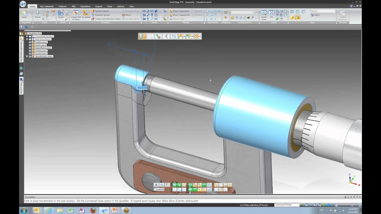 Intro to Solid Edge ST4 Lesson 3 - Solid Edge Assemblies