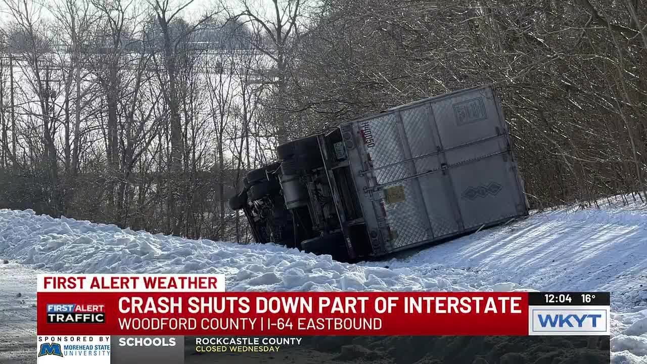 I-64 East closed in Woodford County due to multi-vehicle crash