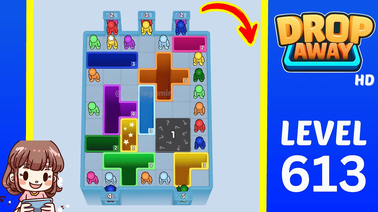 Drop Away Level 613 Solution Walkthrough