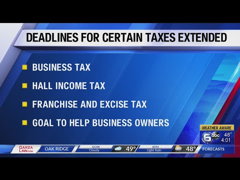 TN Dept. of Revenue extends deadlines for certain taxes