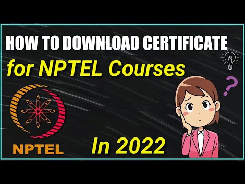 HOW TO DOWNLOAD CERTIFICATE FOR NPTEL COURSES | SWAYAM