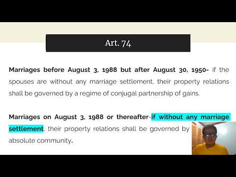 Article 74, Family Code of the Philippines (Pajo)