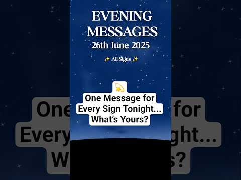 Evening Horoscope for Tonight 🔮 What’s in the Stars for Your Sign?#horoscope #zodiac #dailymessage