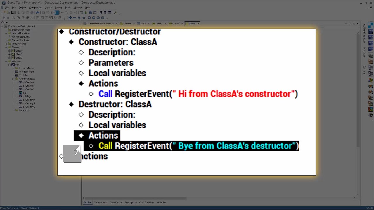 Team Developer 6.3 Constructors Destructors