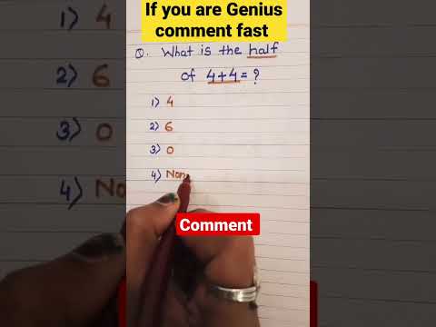 what is the half of 4+4 = ?? #shorts #aptitude #youtubeshorts