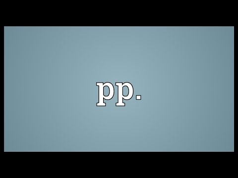 Pp. Meaning