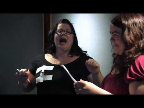 Cara Volchoff does ADR (additional dialogue recording) for Beatriz Yuste's film, Fat Chance