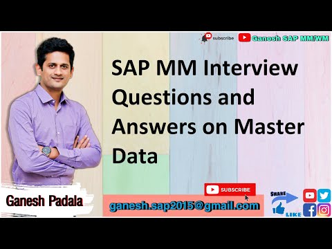 SAP MM Interview discussion on Master Data | GANESH SAP SCM