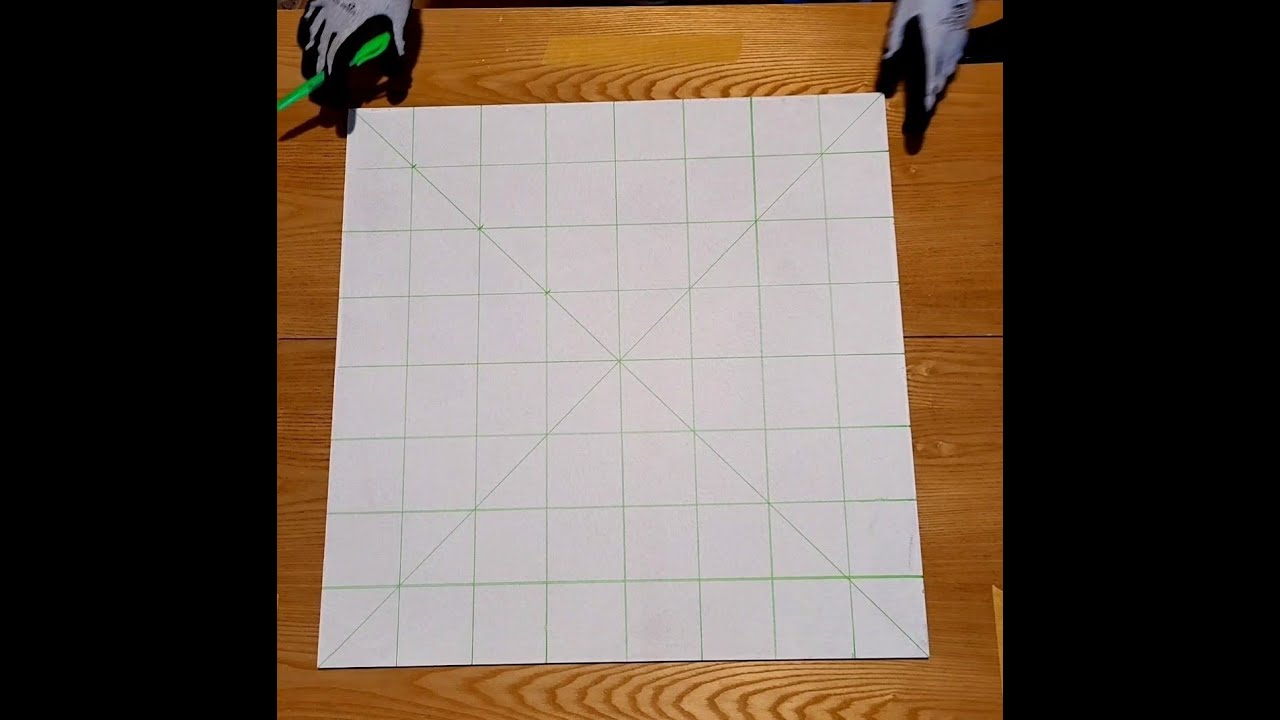 How to draw a barn quilt grid without measuring and no math calculations.