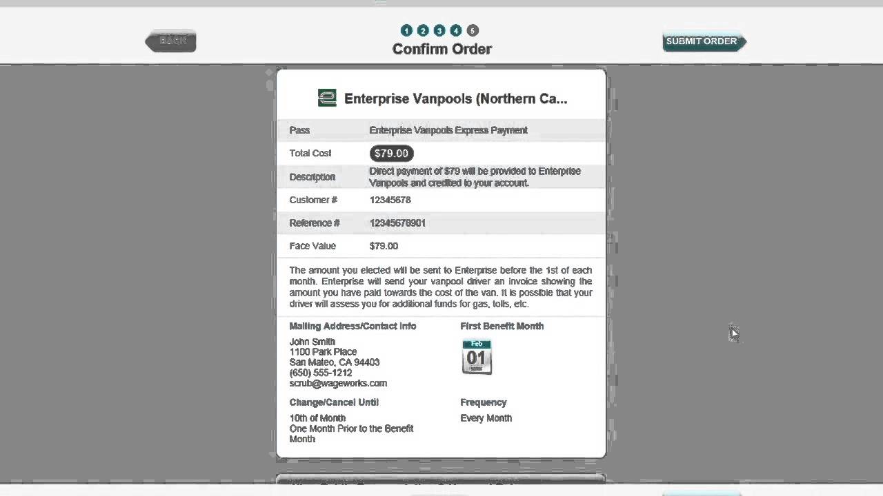 WageWorks Commuter Benefits - Vanpool