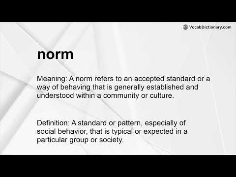 norm Meaning
