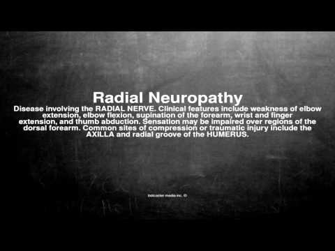 Medical vocabulary: What does Radial Neuropathy mean