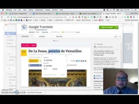 Translate Google Classroom using Google Translate Chrome Extension