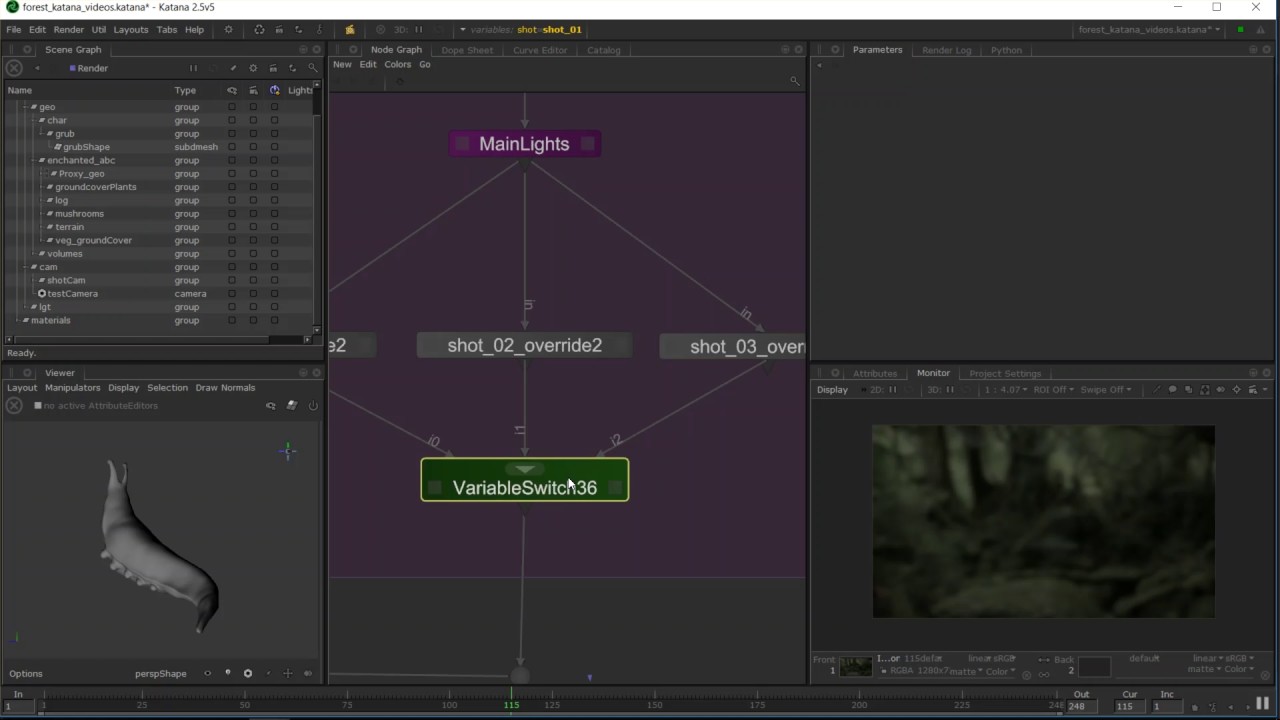 Working in Katana - Recipe overview