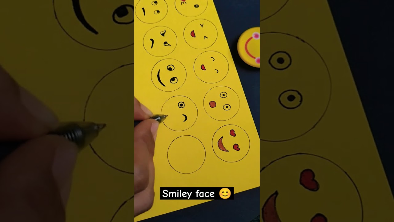 Smiley face drawing/ smiley drawing #smiley #easy #drawingtutorial #howtodraw #quickdrawing #shorts