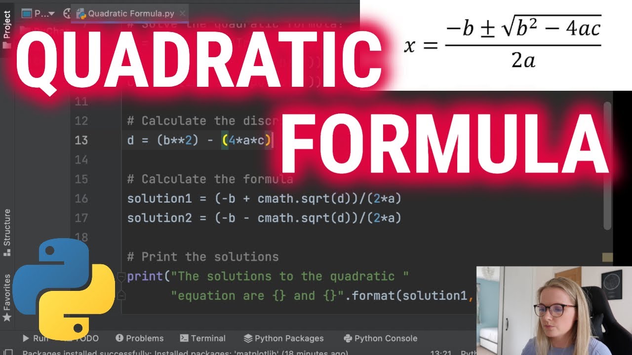Python Program to Find Roots of the Quadratic Equation