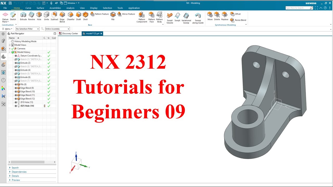 Siemens NX  tutorials for beginners|NX 2312|tutorial-09