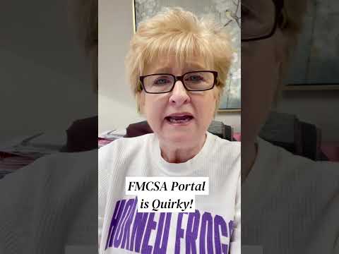 FMCSA portal info is quirky!