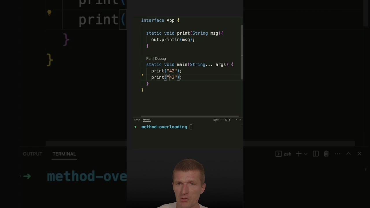 How to Overload Methods in Java #java #shorts