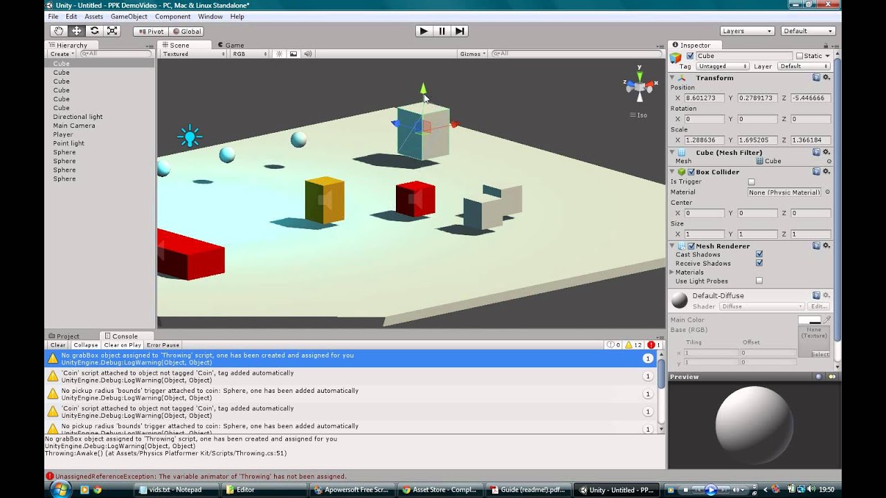 Unity 3D Platformer: Physics Interaction and Enemies (Physics Platformer Kit)