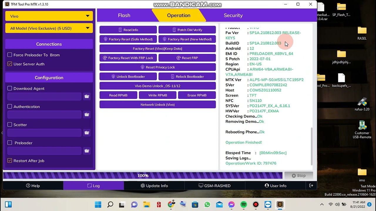 VIVO Y33S Demo Remove Any Model unlock Remotely..