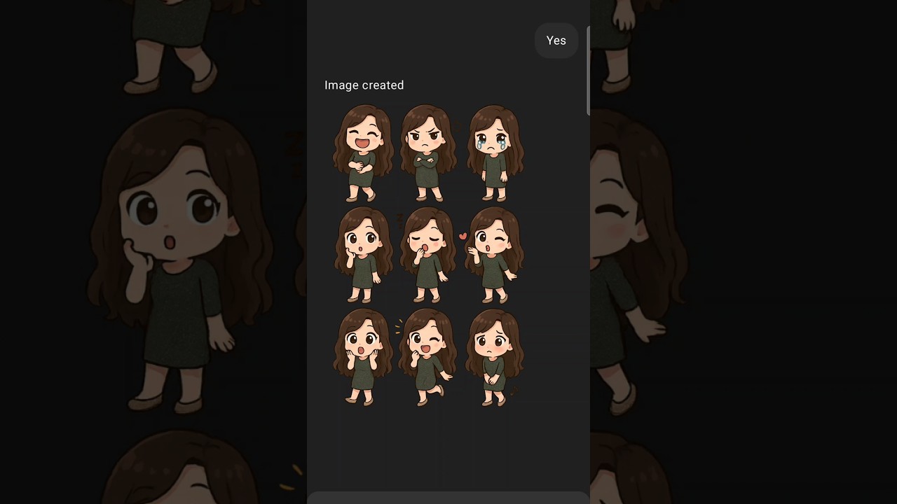 Check comment for the prompt for Chibi Sticker trend..#chatgpt #chibi #sticker #ghibli  #trending