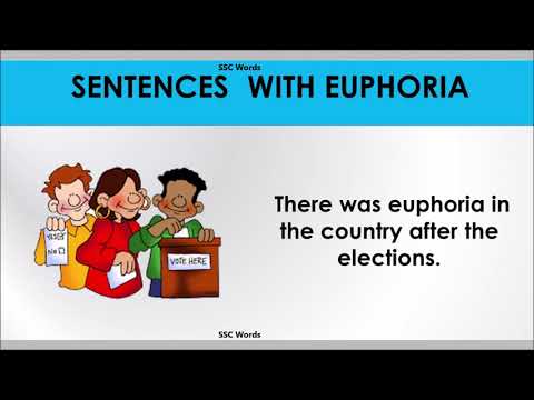Euphoria word - Improve English - Meaning and 5 sentences - GRE / CAT / GMAT word - SSC Words
