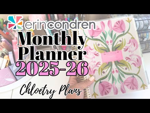 Erin Condren Monthly Planner 2025-26