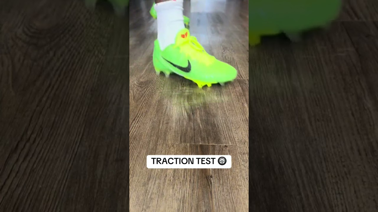 Traction Test On The Kobe Grinch CLEATS? 😅 (via crosby.kicks/TT) #shorts