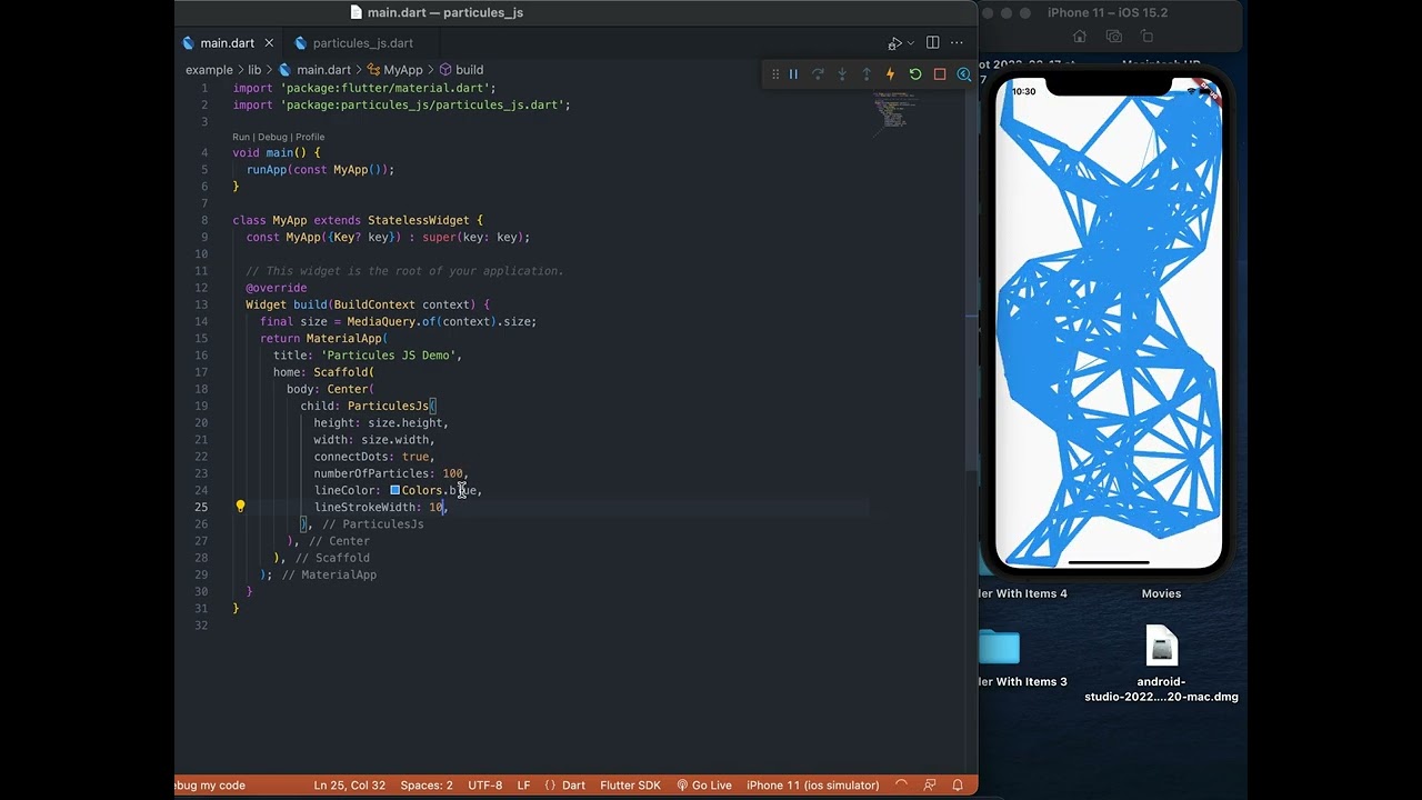 Particles JS for Flutter