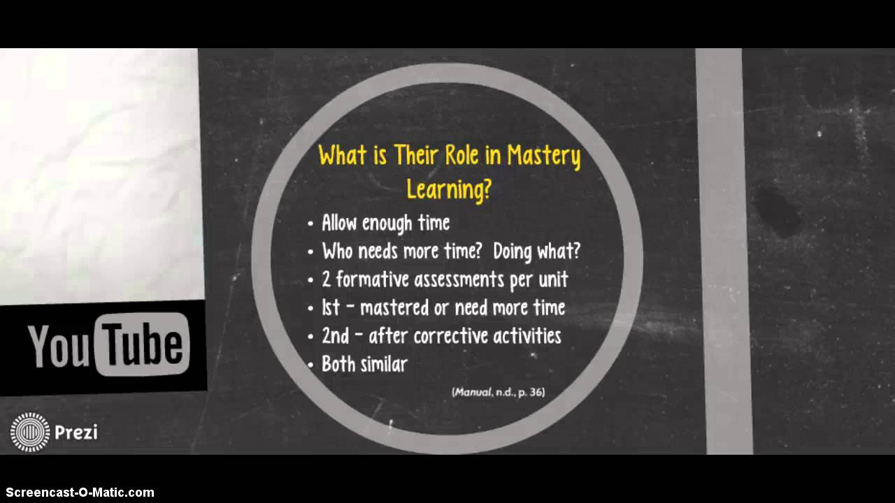 Formative Assessments in Mastery Learning