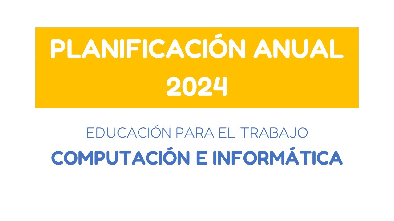 Planificación Anual 2025 | 01 - Docente de EPT