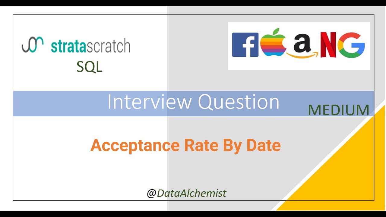 Acceptance Rate By Date | Medium | StrataScratch | SQL | Solution | Interview Problem