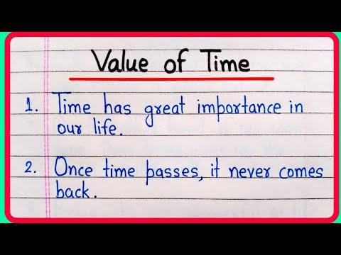 Essay on Value of Time 10 lines | Value of time essay in English | Value of time speech