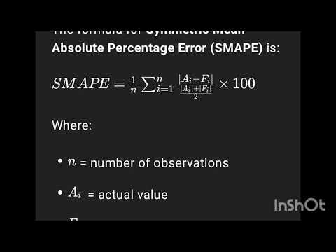 Explain MAPE & SMAPE | Mean Absolute Percentage Error | Regression Metrics | Statistics