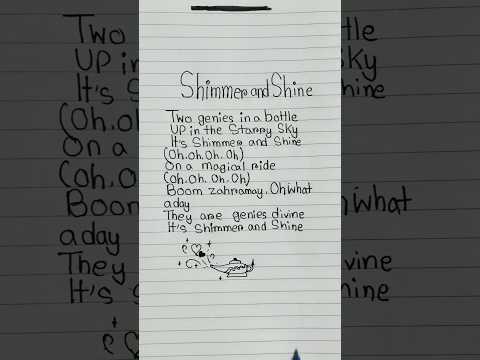 Shimmer and Shine 🧞♀️✨ (sped up) - lyrics #lyrics #shimmerandshine #shorts
