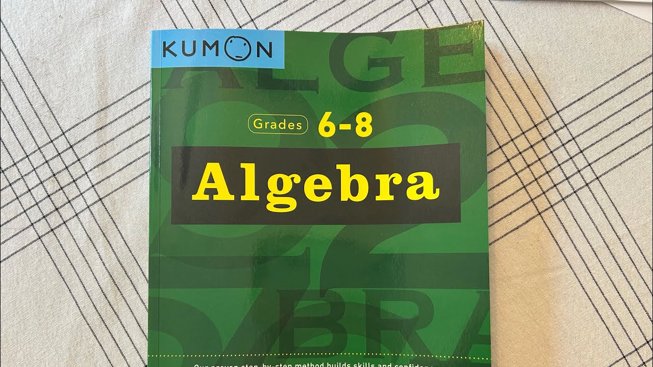 How to help 7th grader with Algebra. Kumon algebra workbook. 