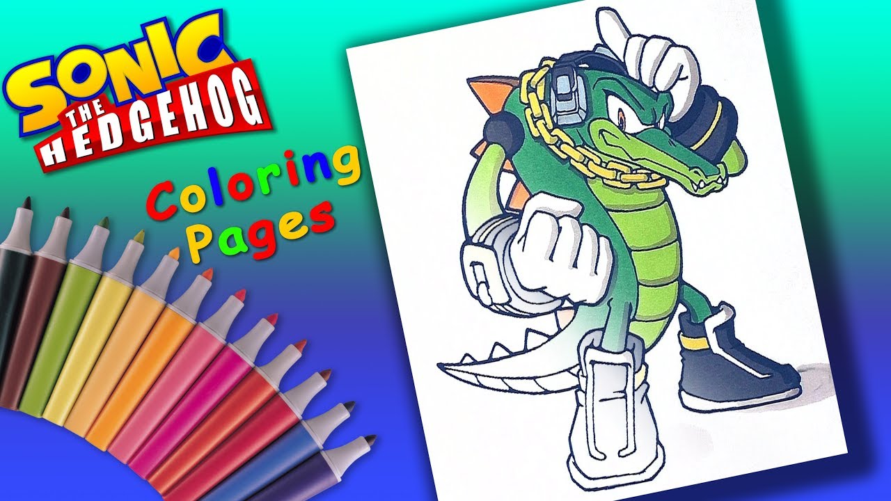 Vector the Crocodile #Sonic Hedgehog #Coloring #ForKids  Favorite game characters Coloring Pages