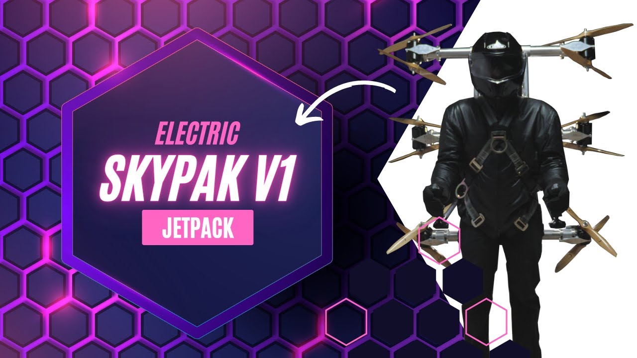 SkyPak Flying Backpack Takes Off, an 80 Lb eVTOL With 12 Motors and 6 ...