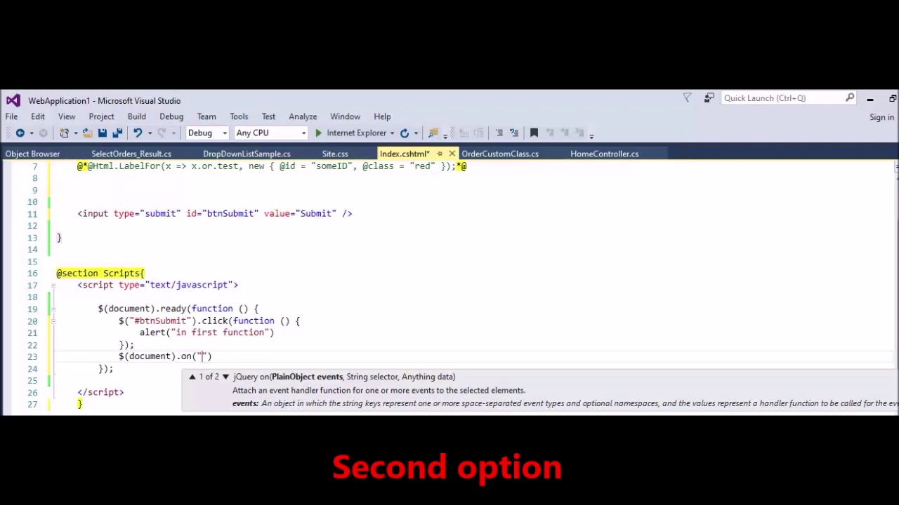jQuery   2 ways to call button click function