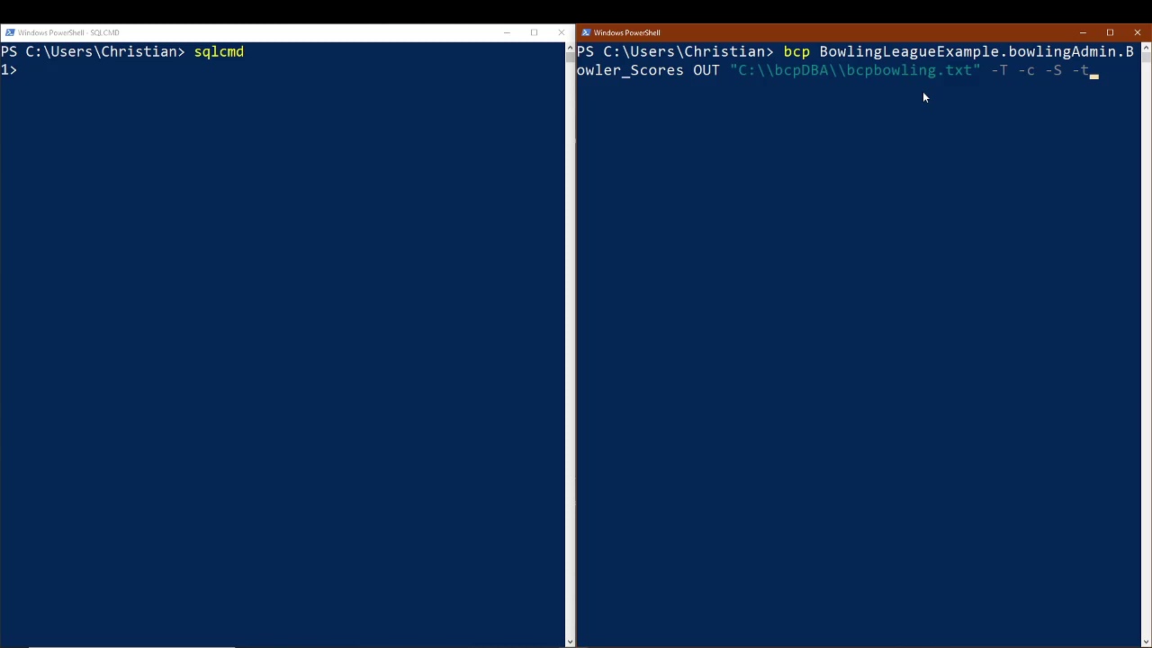 BCP Command Line/Powershell Tutorial - BYUI CIT 326