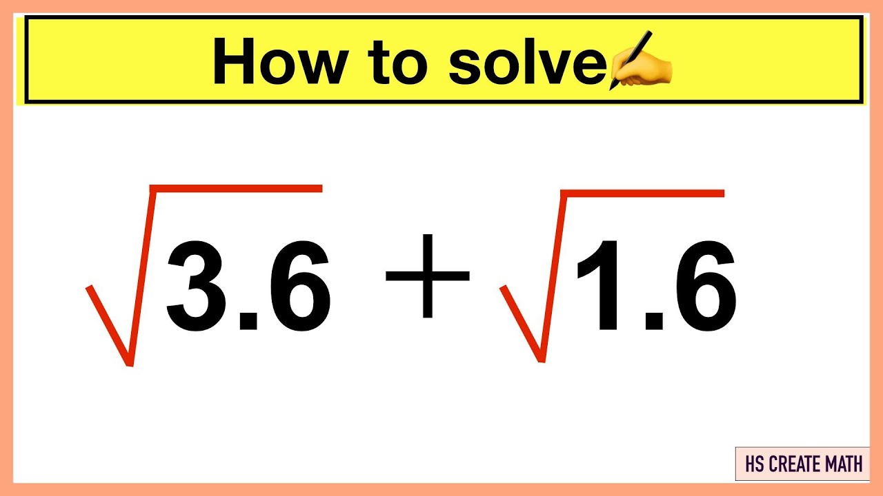Nice Square Root Algebra Math Simplification Problem