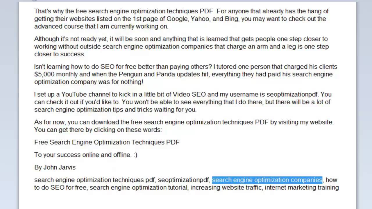 Search Engine Optimization Techniques PDF   Backlinking 2